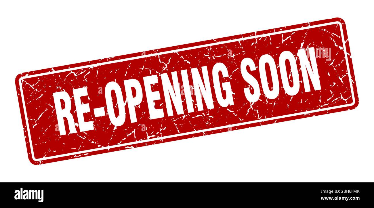 Opening soon red square hi-res stock photography and images - Alamy