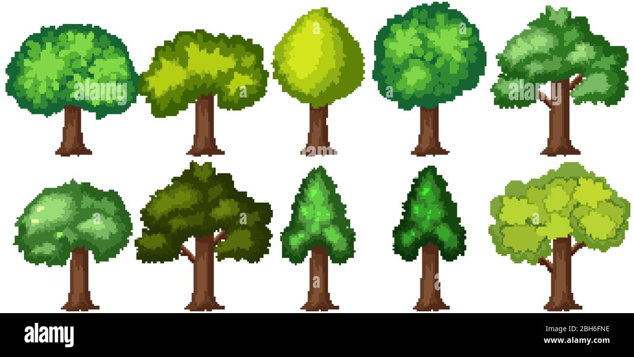 One big tree on white background illustration Stock Vector Image & Art ...