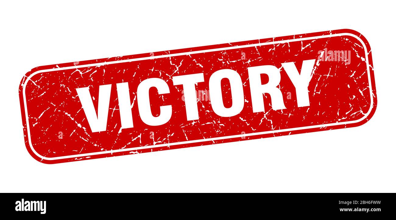 victory stamp. victory square grungy red sign Stock Vector Image & Art ...