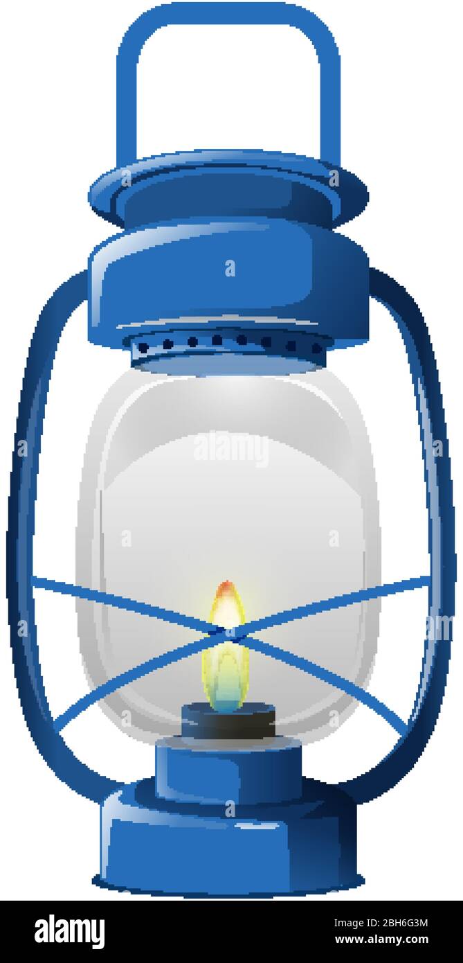 Blue lantern on white background illustration Stock Vector Image & Art ...