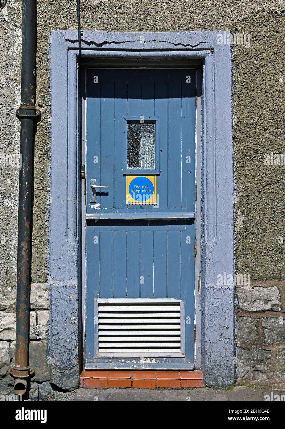 Fire Exit Keep Clear. Maude Street, Kendal, Cumbria, England, United ...