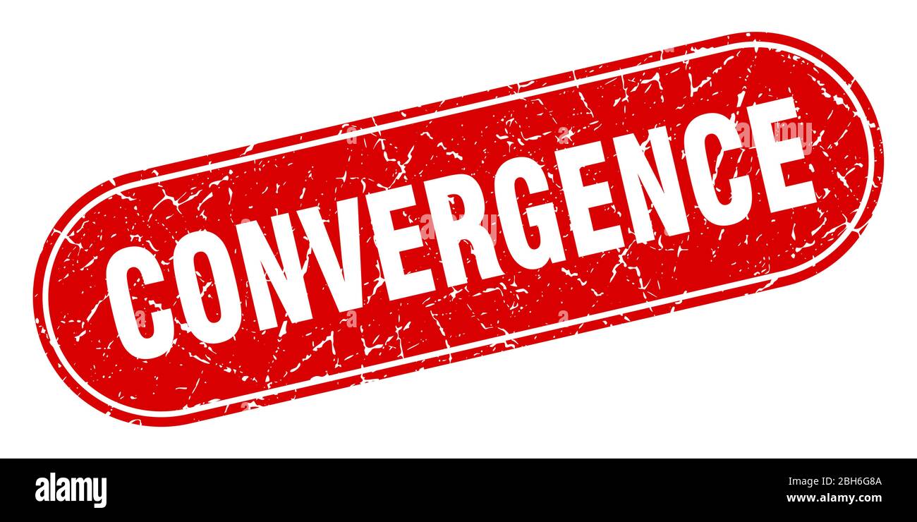 convergence sign. convergence grunge red stamp. Label Stock Vector ...