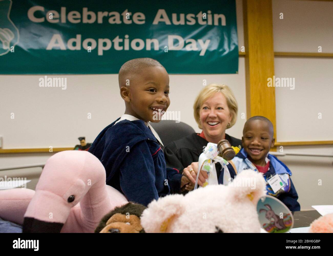 Austin Texas November 20 2008 Celebrating National Adoption Day In