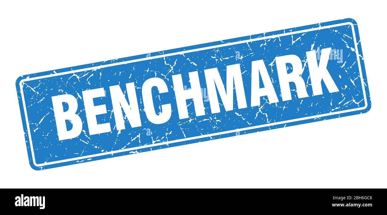 benchmark stamp. benchmark vintage blue label. Sign Stock Vector Image ...
