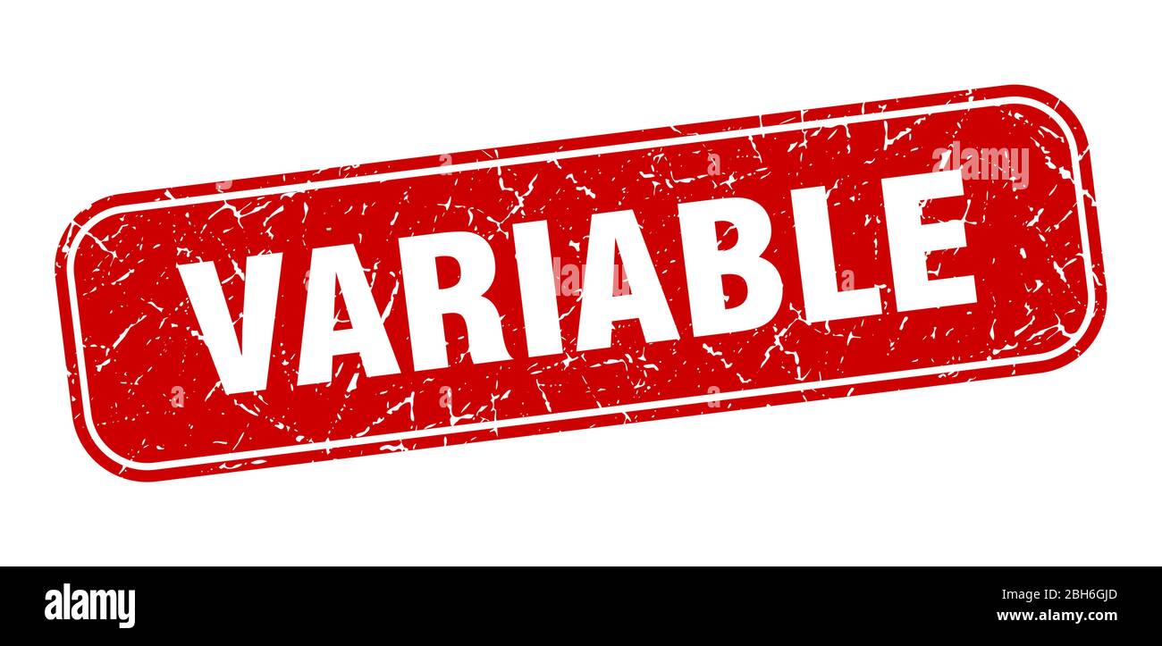 variable stamp. variable square grungy red sign Stock Vector Image ...