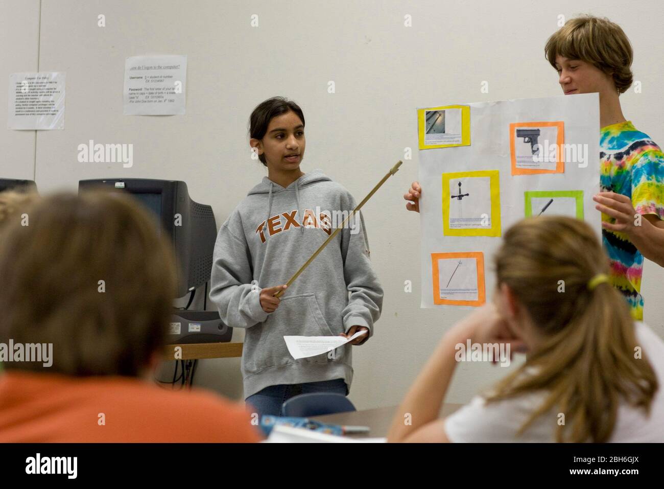 Austin, Texas USA, May 28, 2009: Sixth grade partners present their ...