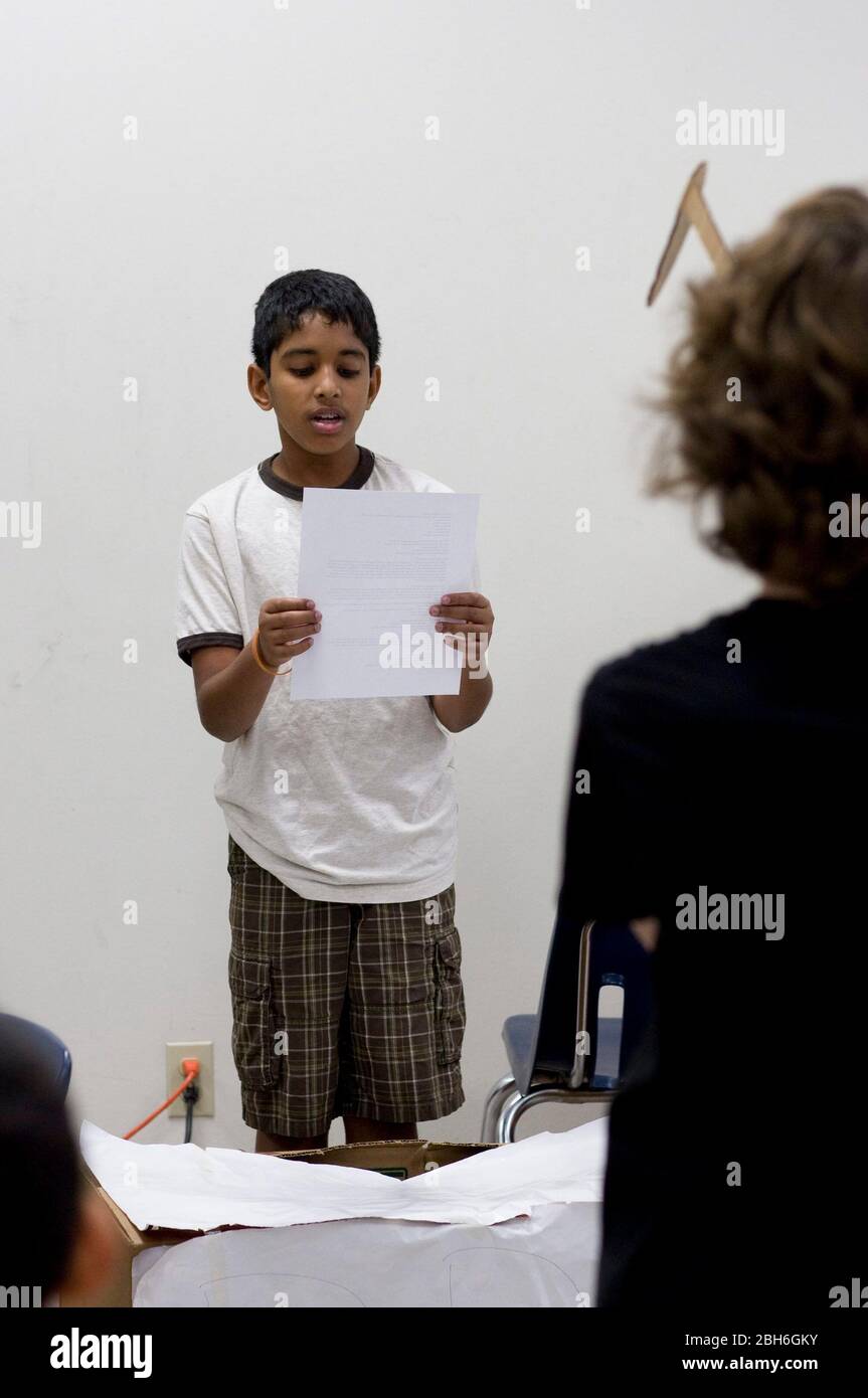 Junior high classroom speaker hi-res stock photography and images - Alamy