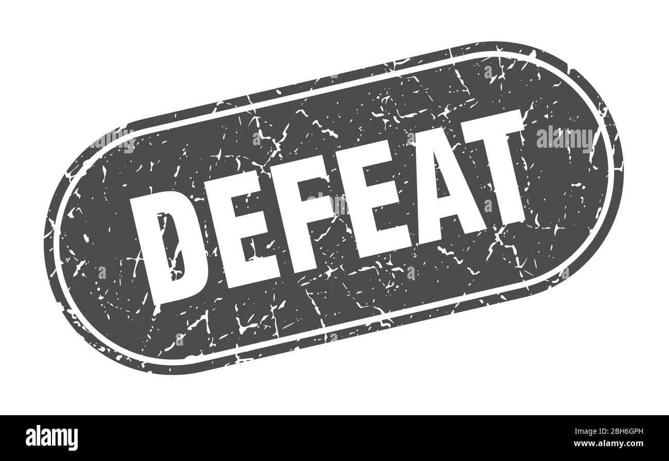 defeat sign. defeat grunge black stamp. Label Stock Vector Image & Art ...