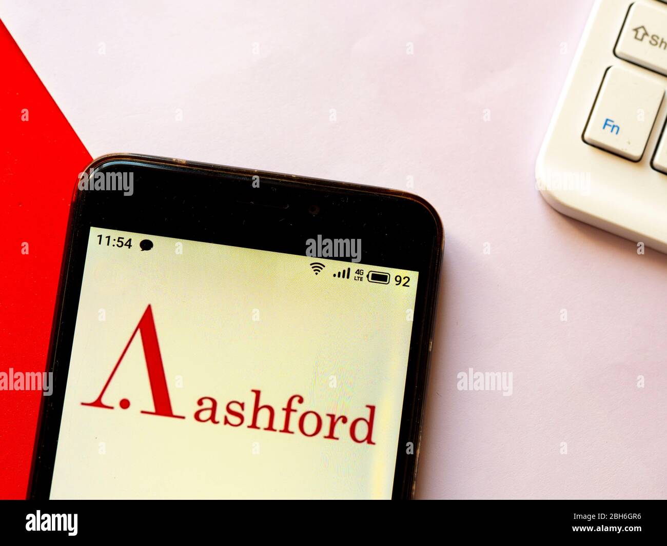 In this photo illustration e-commerce Ashford logo is seen displayed on ...