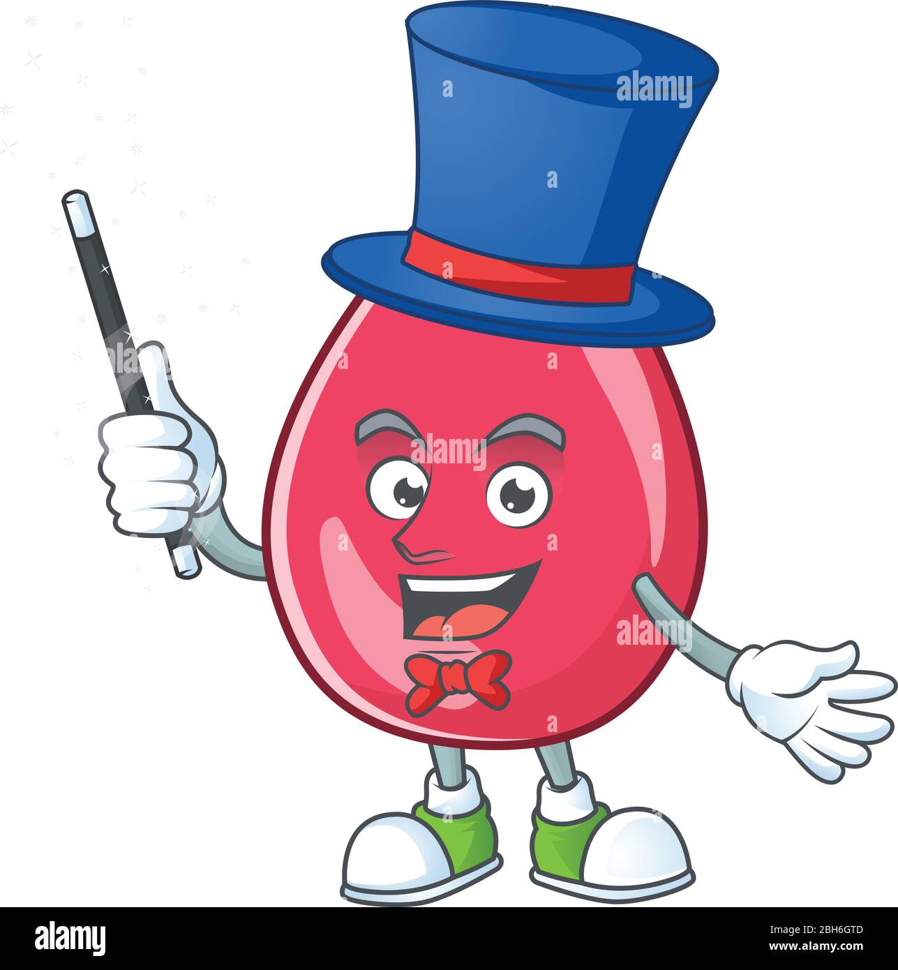 Talented red blood Magician cartoon design style Stock Vector Image ...