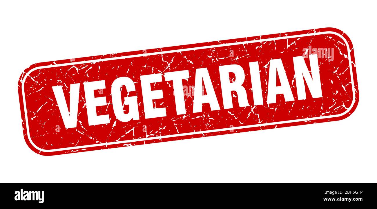vegetarian stamp. vegetarian square grungy red sign Stock Vector Image ...