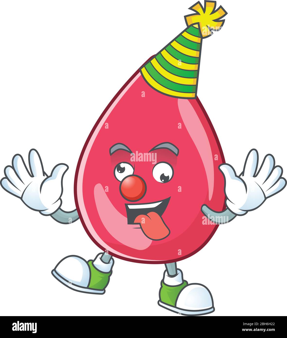 Amusing Clown red blood cartoon character mascot style Stock Vector ...