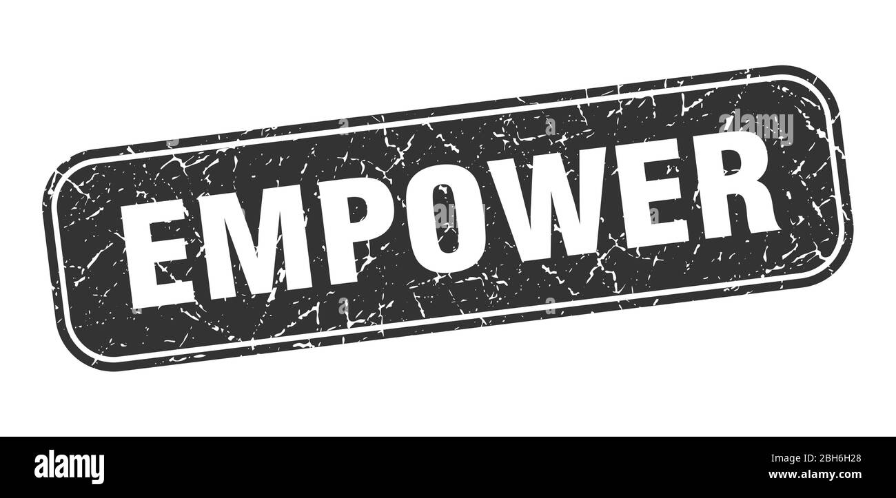empower stamp. empower square grungy black sign Stock Vector Image ...