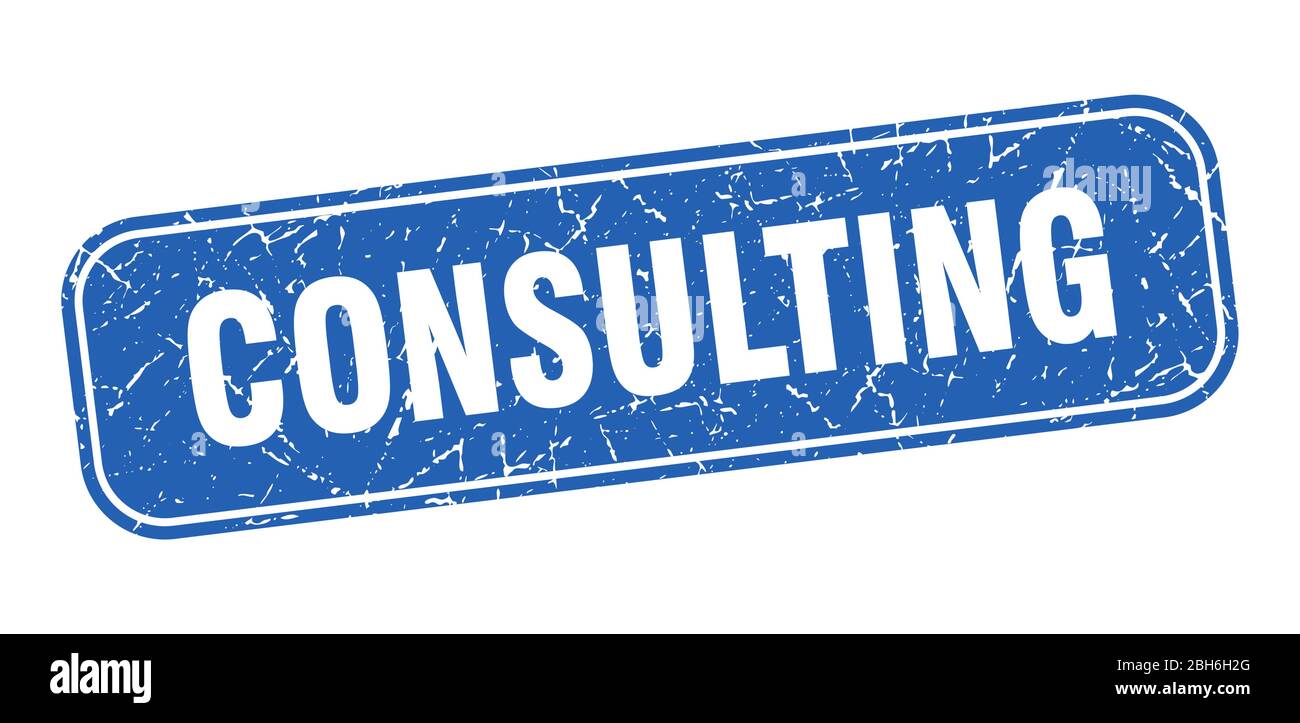 consulting stamp. consulting square grungy blue sign Stock Vector Image ...