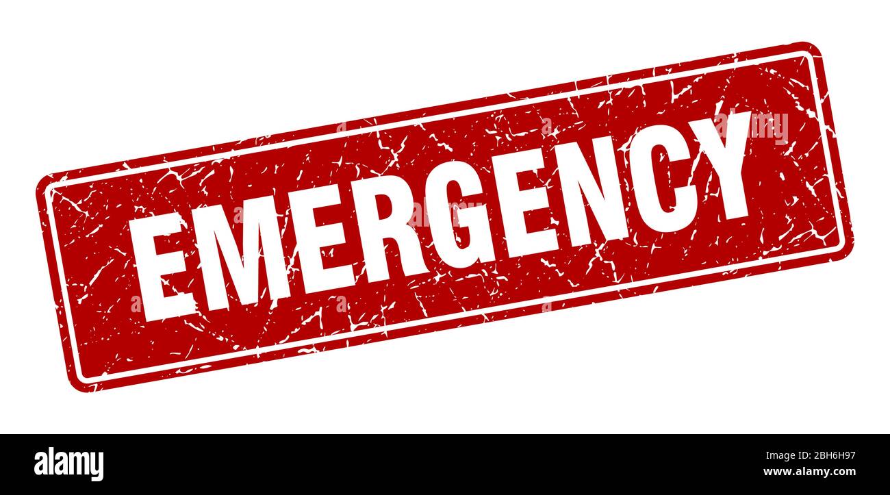 emergency stamp. emergency vintage red label. Sign Stock Vector Image ...