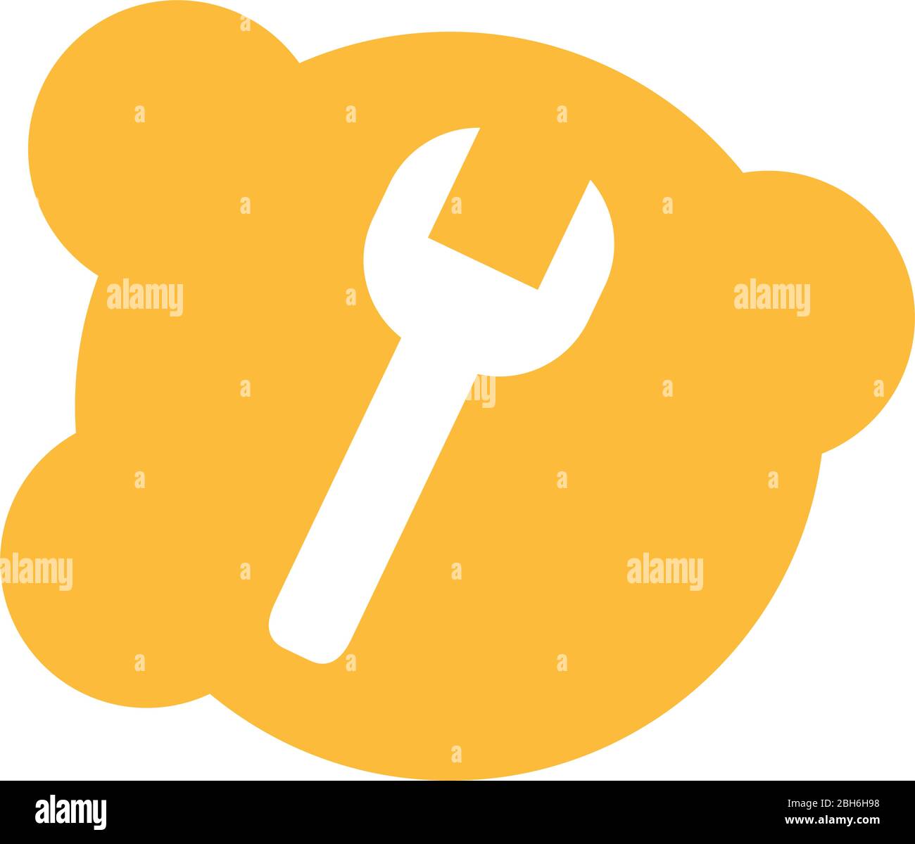 wrench key tool block style icon Stock Vector Image & Art - Alamy