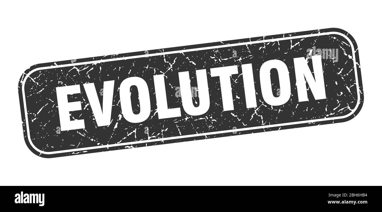 evolution stamp. evolution square grungy black sign Stock Vector Image ...