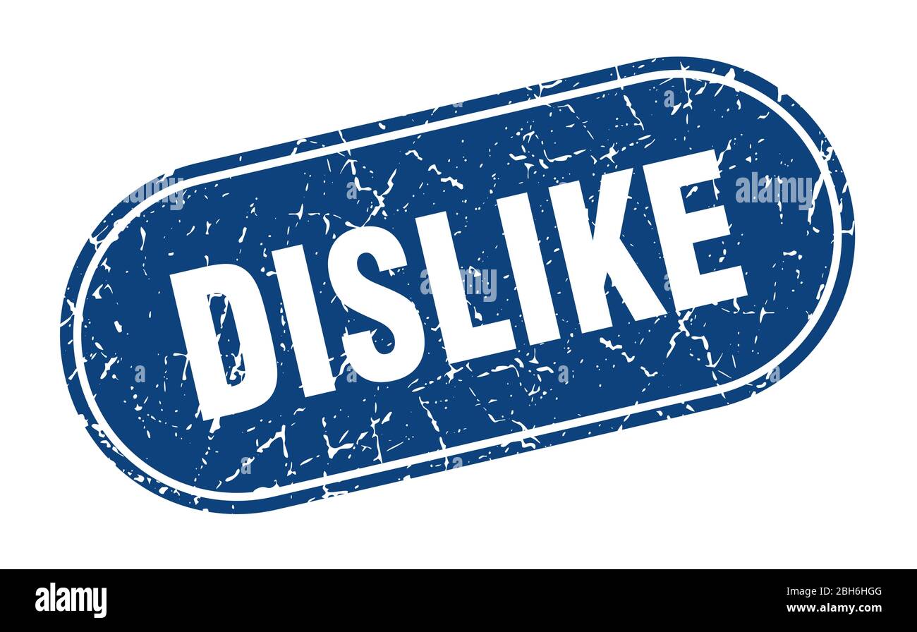 dislike sign. dislike grunge blue stamp. Label Stock Vector Image & Art ...