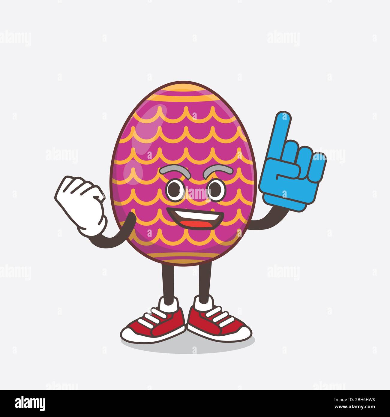 An illustration of Easter Egg cartoon mascot character as smiling ...