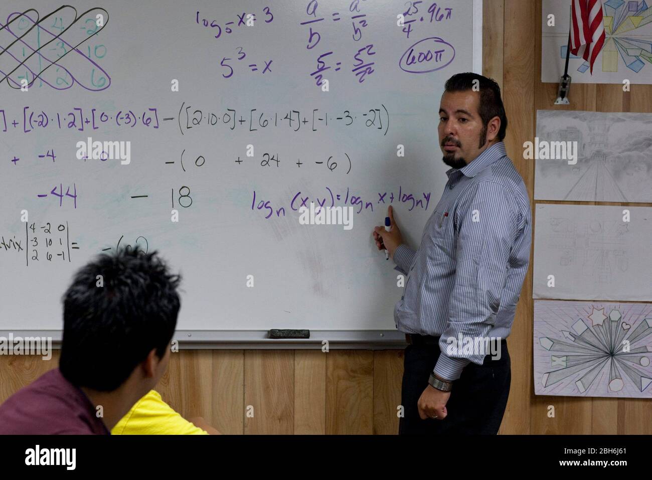 El Paso, Texas May 28, 2009: Male Hispanic teaches math class at ...