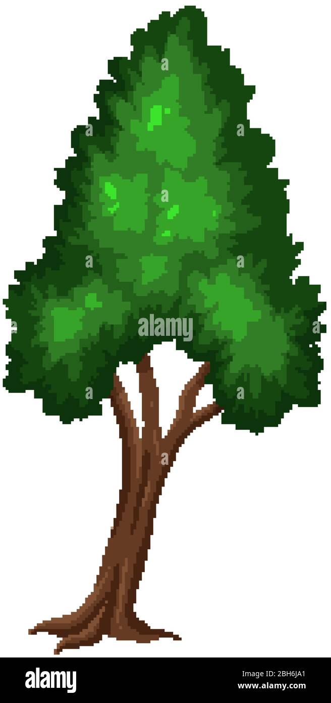 One big tree on white background illustration Stock Vector Image & Art ...