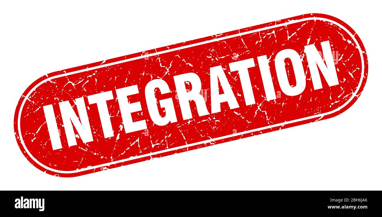 integration sign. integration grunge red stamp. Label Stock Vector ...