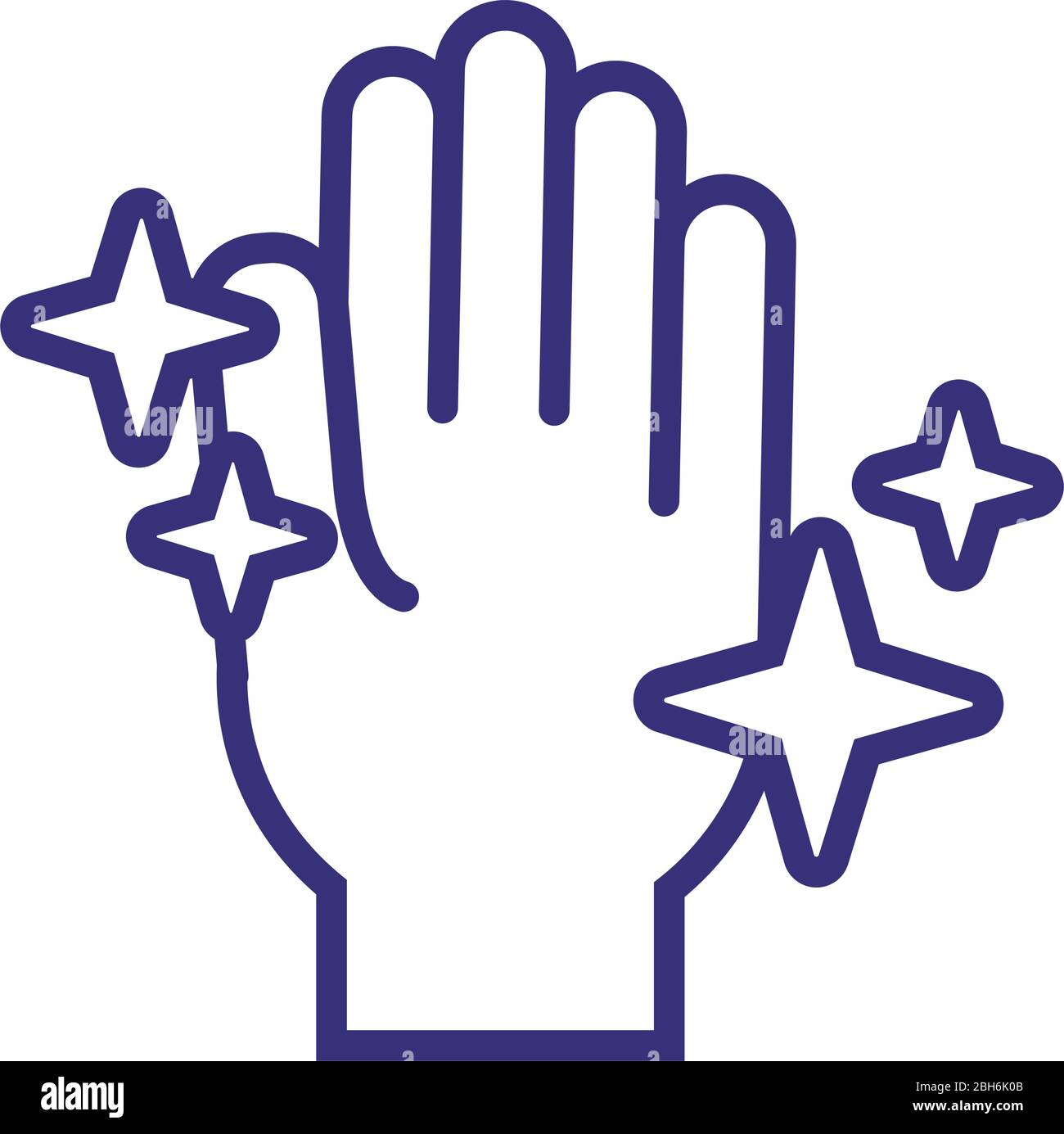 hand washing with bright stars line style icon Stock Vector Image & Art ...