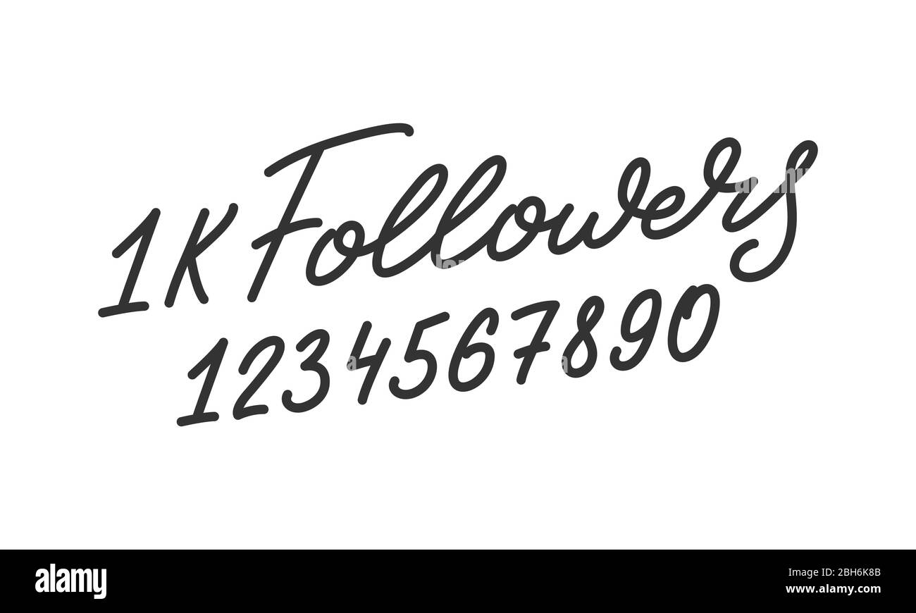 Followers. Template for social media. Followers lettering calligraphy ...
