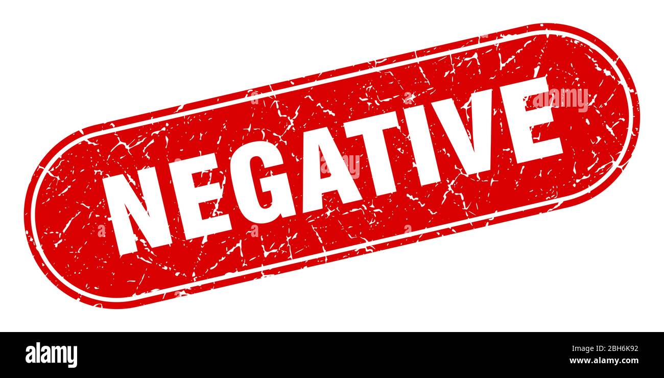 negative sign. negative grunge red stamp. Label Stock Vector Image ...