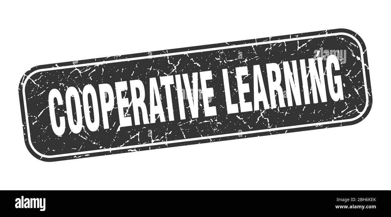 cooperative learning stamp. cooperative learning square grungy black ...