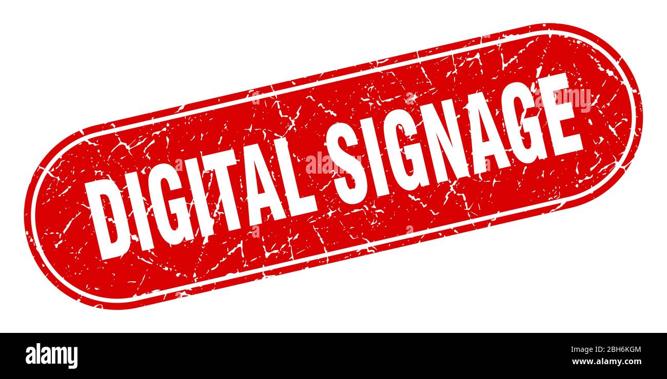 digital signage sign. digital signage grunge red stamp. Label Stock Vector Image & Art - Alamy