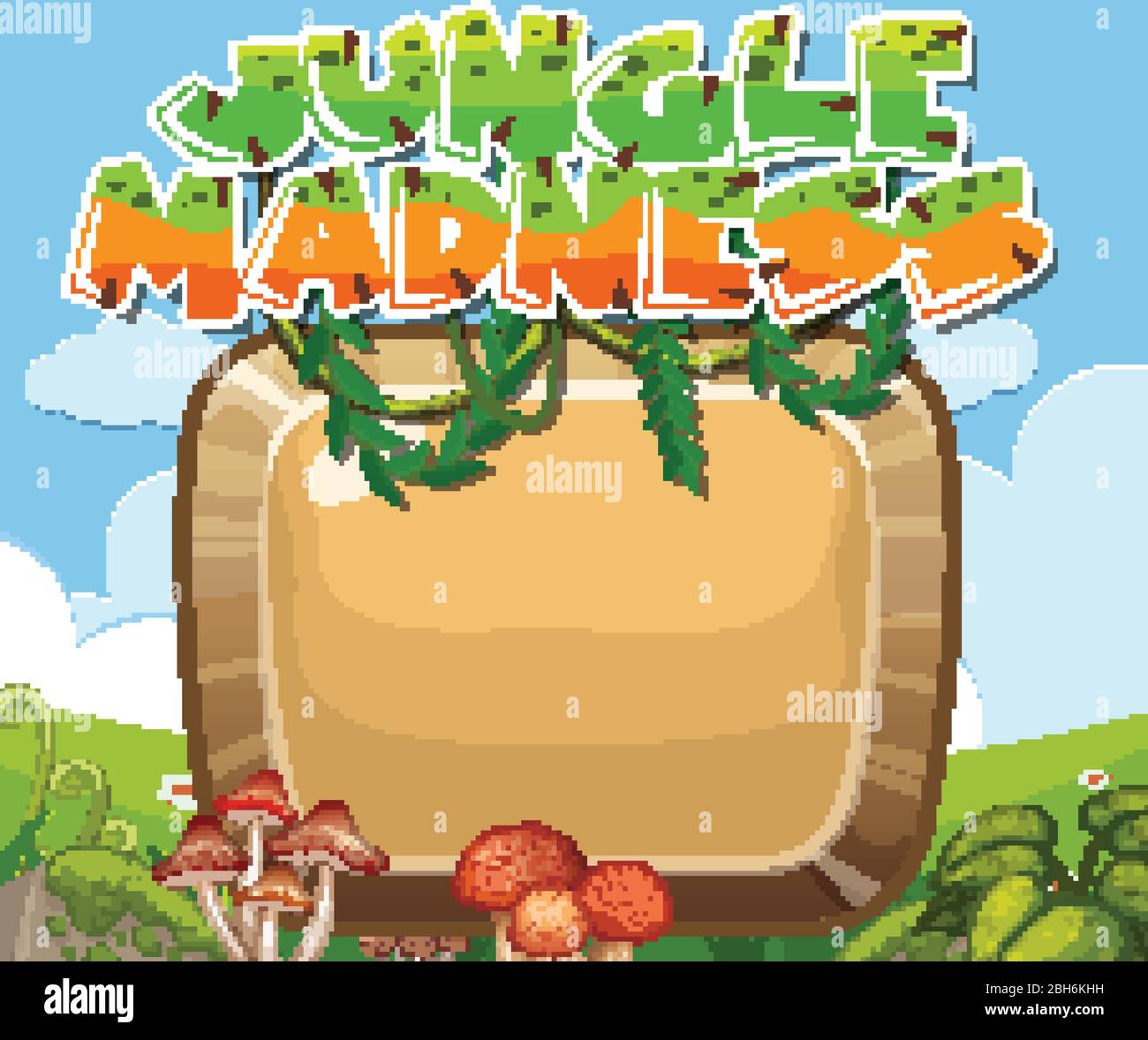 Banner template with forest in background illustration Stock Vector ...