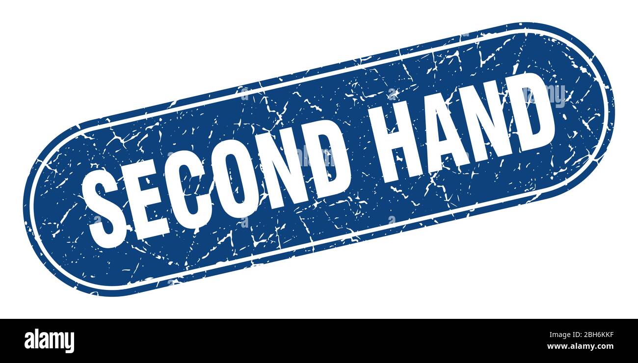 second hand sign. second hand grunge blue stamp. Label Stock Vector ...