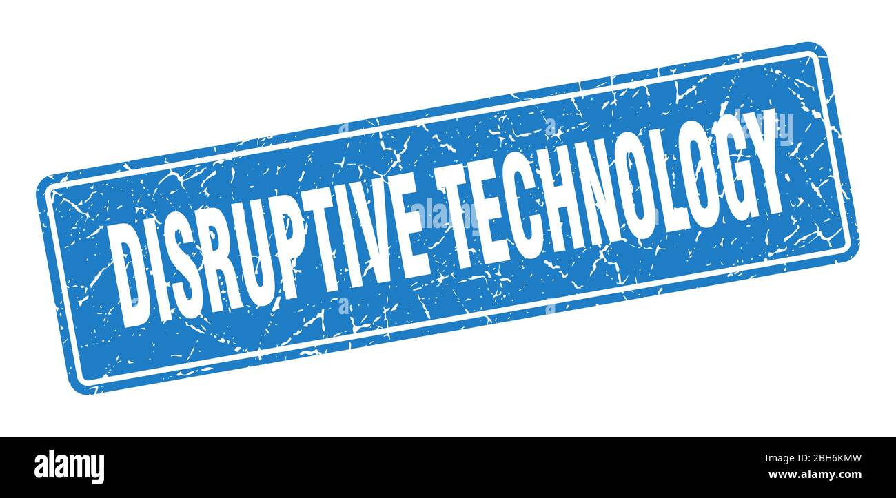 disruptive technology stamp. disruptive technology vintage blue label ...