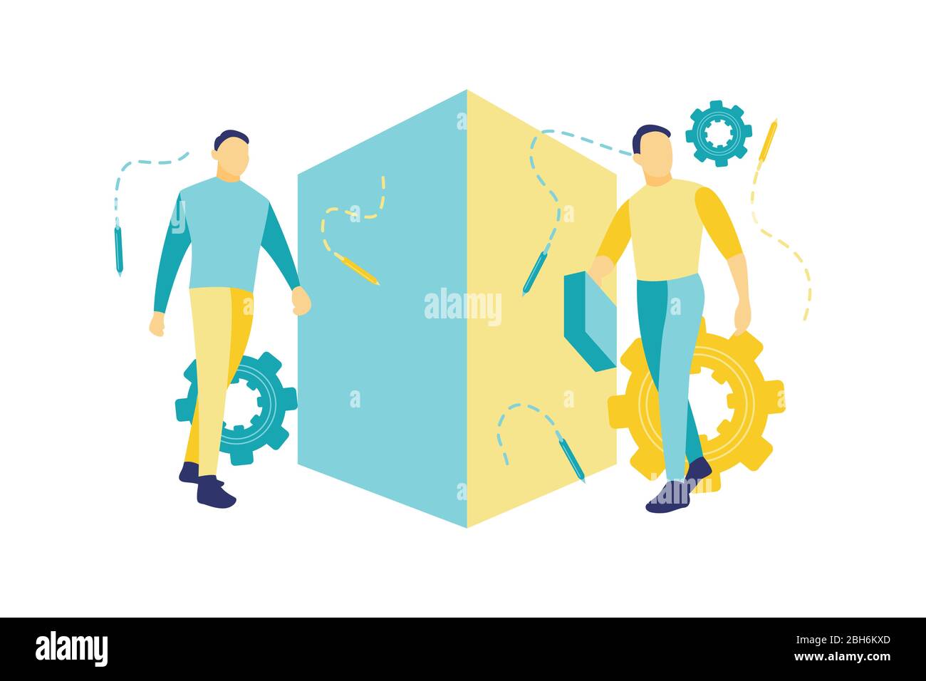 Busy lifestyle illustration vector Cut Out Stock Images & Pictures - Alamy