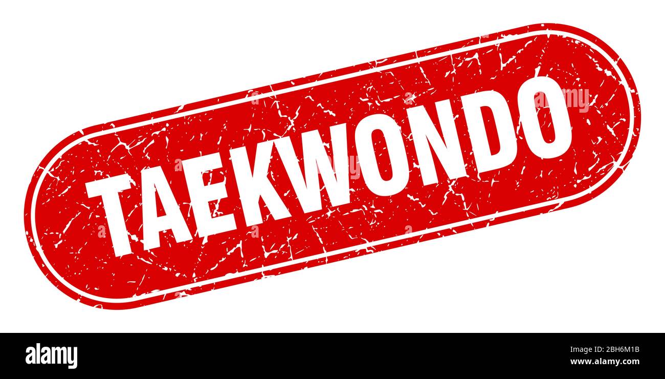 taekwondo sign. taekwondo grunge red stamp. Label Stock Vector Image ...