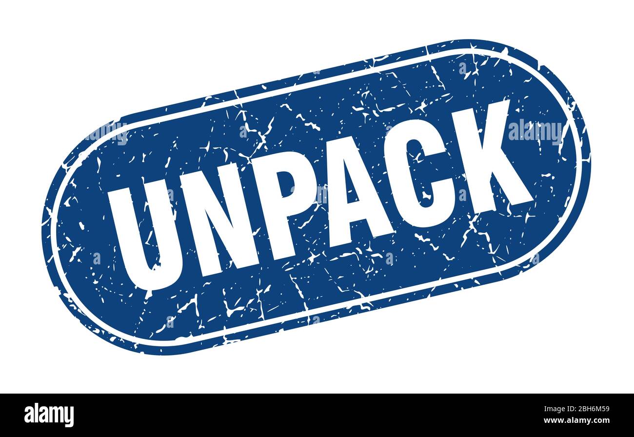 unpack sign. unpack grunge blue stamp. Label Stock Vector Image & Art ...