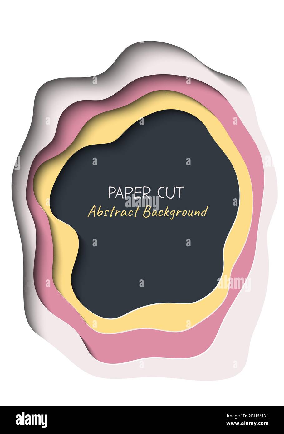 Abstract vertical vector background in paper cut style with shadows and ...