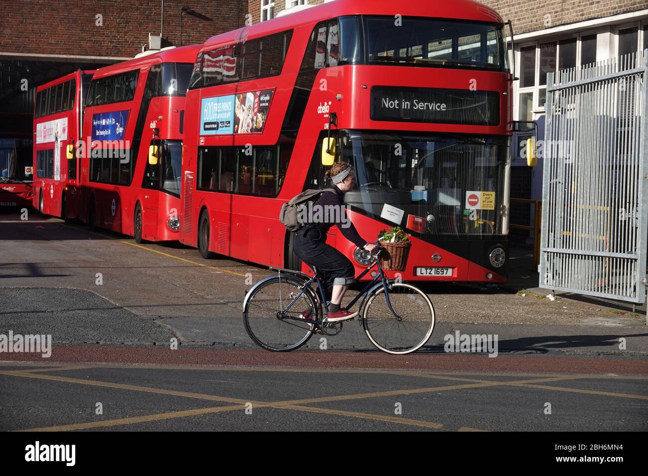 Camberwell bus garage Stock Photo - Alamy