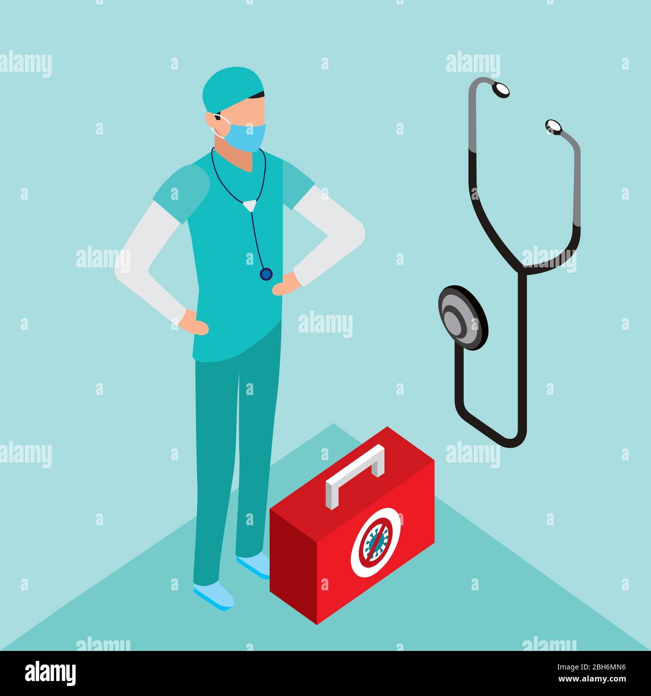 Doctor patient using face Stock Vector Images - Alamy