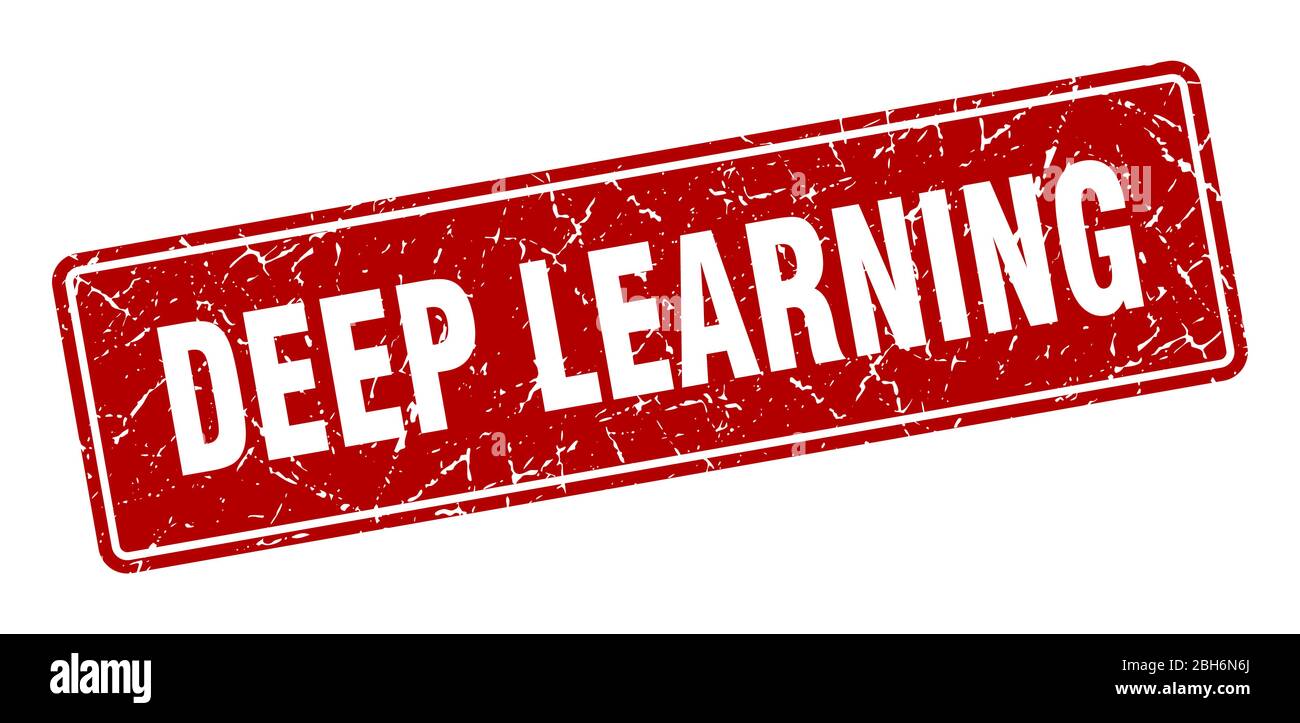 deep learning stamp. deep learning vintage red label. Sign Stock Vector ...