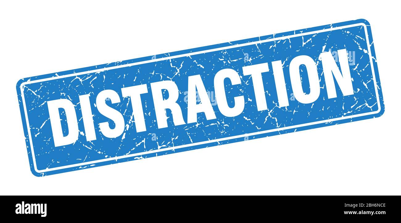 distraction stamp. distraction vintage blue label. Sign Stock Vector ...