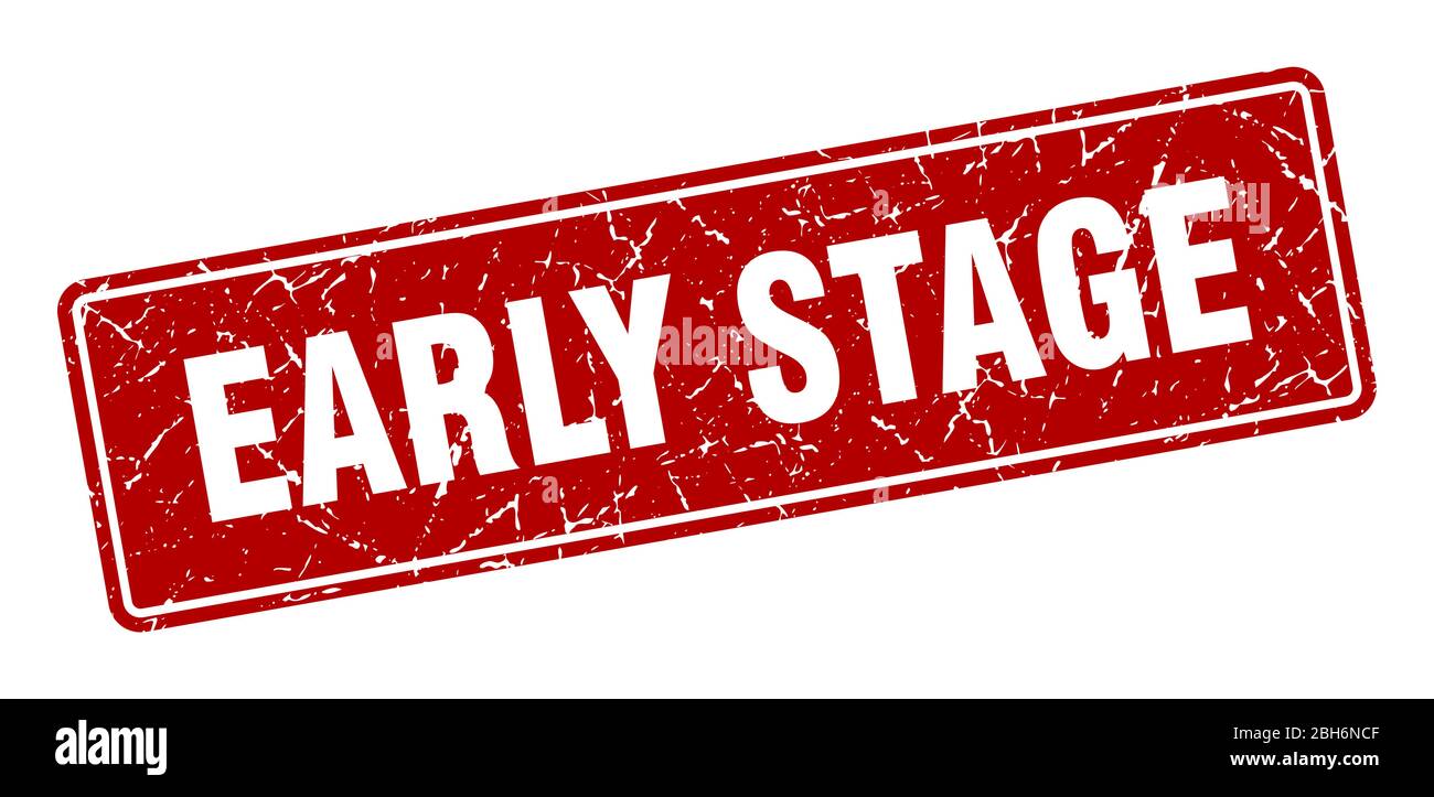 early stage stamp. early stage vintage red label. Sign Stock Vector ...