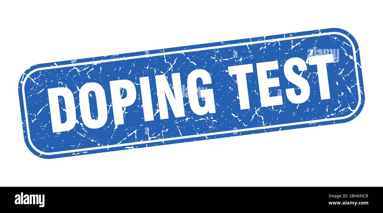 doping test stamp. doping test square grungy blue sign Stock Vector ...