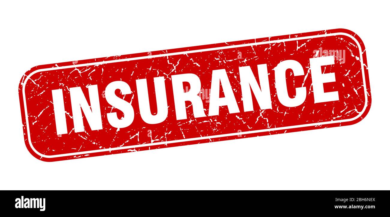 insurance stamp. insurance square grungy red sign Stock Vector Image ...