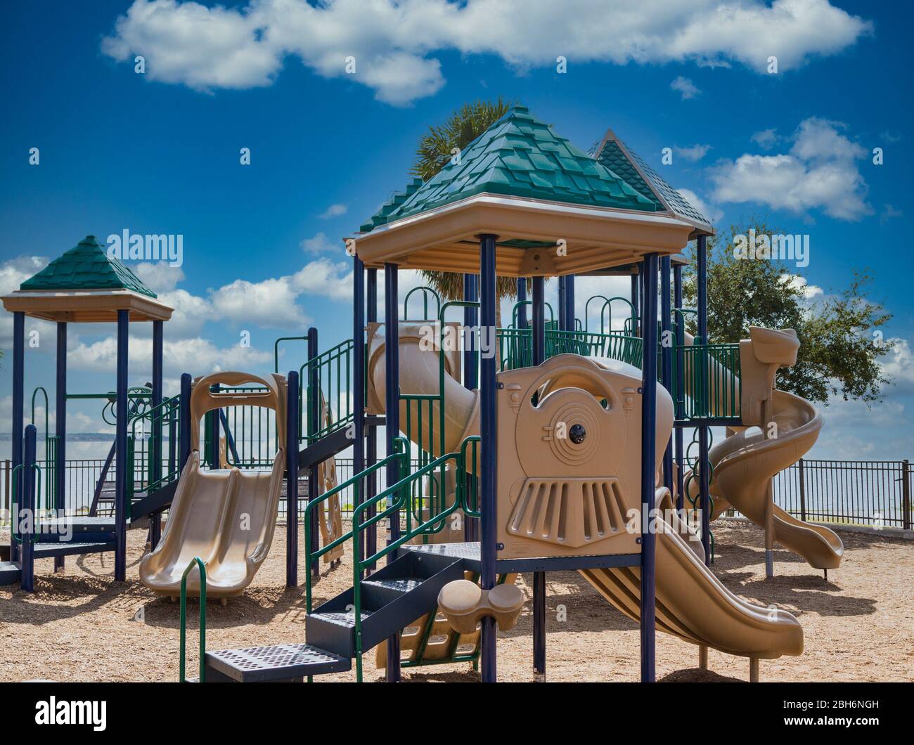 Plastic Playground by the BEach Stock Photo - Alamy