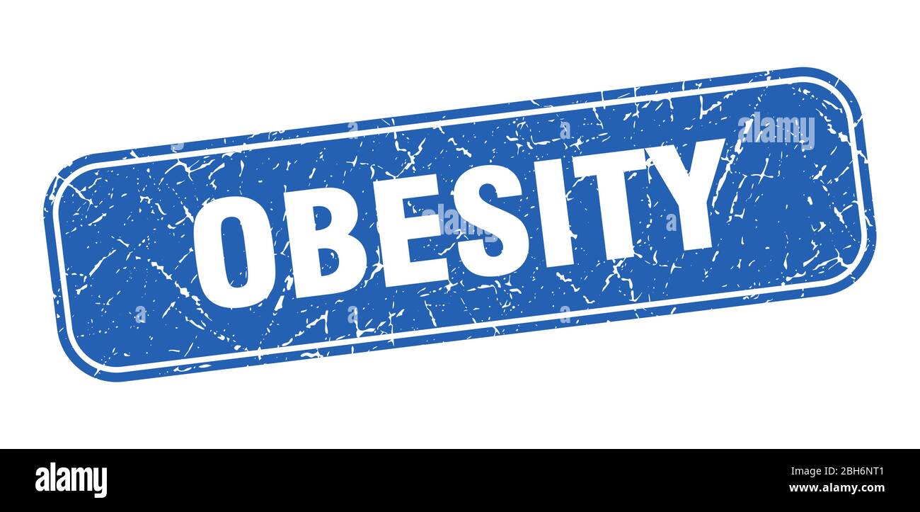 obesity stamp. obesity square grungy blue sign Stock Vector Image & Art ...