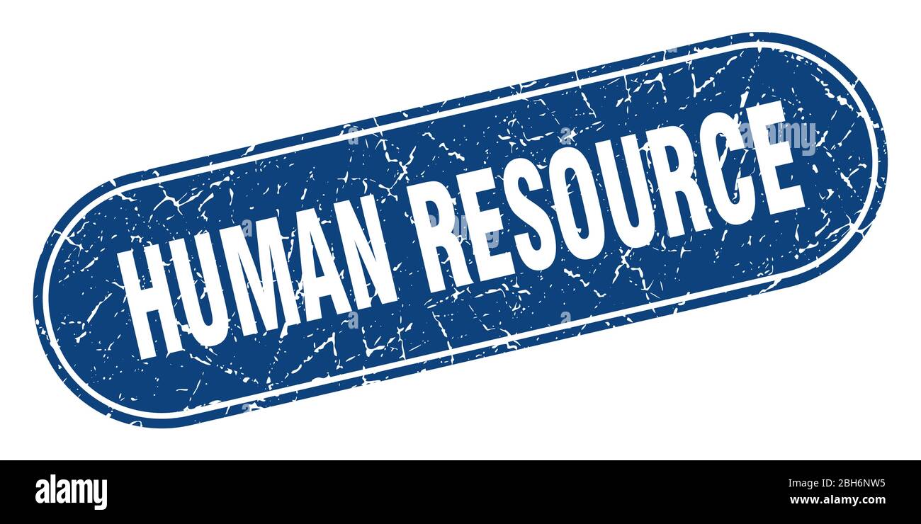 human resource sign. human resource grunge blue stamp. Label Stock ...