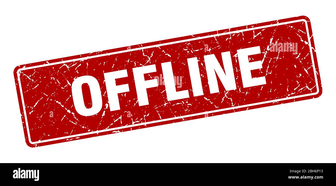 offline stamp. offline vintage red label. Sign Stock Vector Image & Art ...