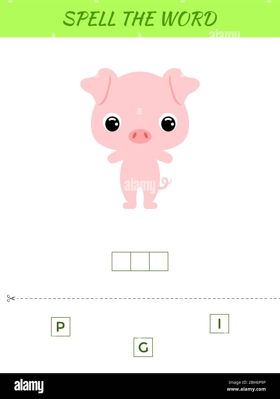 Spelling word scramble game template. Educational activity for ...